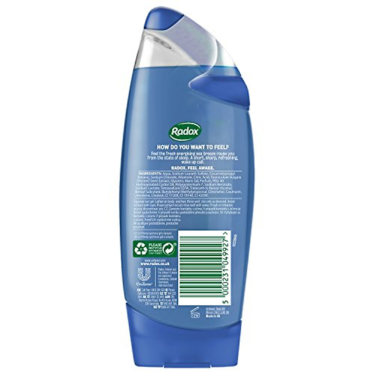 Radox Feel Awake Fragrance 2-in-1 Shower and Shampoo 250 ml - Pack of 6