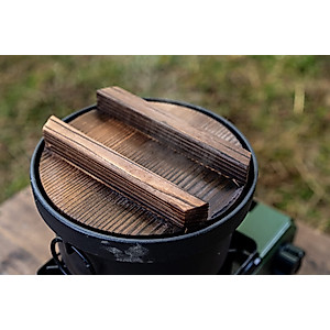 Ikenaga Iron Works Delicious Rice, Iron Pot, Black, 2 Pieces