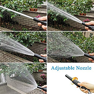 TUNHUI 50FT Heavy Duty Flexible Metal Garden Hose Stainless Steel Water Hose with 2 Free Nozzles Metal Hose Flexible Durable Kink Free and Easy to Store Outdoor Hose