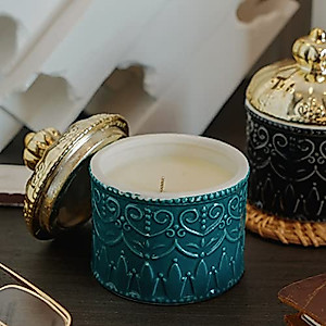 Luna cici Scented Candles Gifts Set for Women,Boss Lady Gifts for Women,Cute Ceramic Pine&Wood Aromatherapy Candles,Long Lasting,Non Toxic,Birthday Gifts for Friendship,Christmas Home Decor,12oz