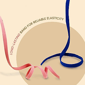 Trims by The Yard 1/4" Ultra Soft Knit Elastic Band, Premium Material, Durable Knitted Elastic Cord for Sewing, Easy to Use, Versatile Sewing Supplies, 10-Yard Cut, Fuchsia