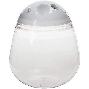 Saim Plastic Small Fish Tank with Lid Desktop Round Fish Bowl and LED Lighting for Betta Fish Home Office Decoration (with Charger Pattern)