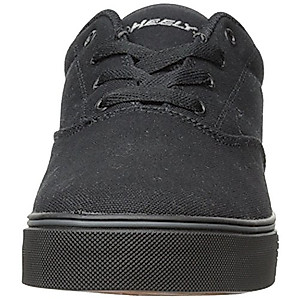 Heelys Launch-K Skate Shoe, Black Canvas, 3 M US Little Kid