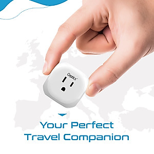 Ceptics South Africa Travel Plug Adapter South Africa Power Adapter Charger 4 Input - USA to Any Type M Countries Such as Botswana, Namibia and More - 2 Pack (PT-10L), White (PT-10L-2PK)