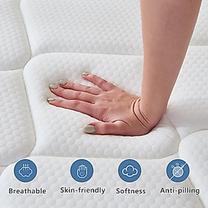 Selene Bedding King Size Mattress, 10 Inch King Mattress with Pocket Spring and Memory Foam for Pressure Relief, Motion Isolation, Edge Support, Medium Firm Mattress in a Box, CertiPUR-US, Grey