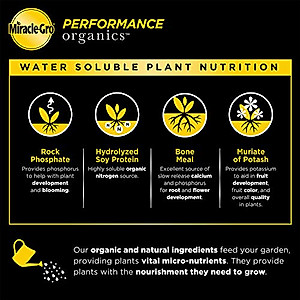 Miracle-Gro Performance Organics All Purpose Plant Nutrition and Garden Feeder Bundle: More Bounty (vs unfed), Feeds Instantly