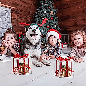 Juexica 12 Pieces Clear Acrylic Plastic Square Cube Small Acrylic Box with Lid Decorative Storage Boxes Jewelry Display Box Mini Clear Container for Home Candy Pill and Tiny Jewelry (4 x 4 x 4 Inch)