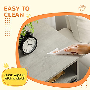 PawHut Dog Crate Furniture for Large Dogs or Double Dog Kennel for Small Dogs with Shelves, Sliding Doors, 47" x 23.5" x 35", Gray