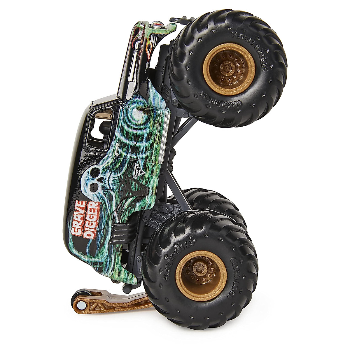 Monster Jam 2021 Spin Master 1:64 Diecast Monster Truck with Wheelie Bar: Retro Rebels Grave Digger