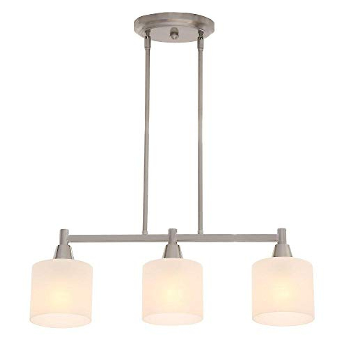 Hampton Bay 1000014949" Oron Three Light Island Brushed Nickel Chandelier