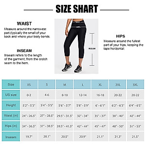 BALEAF Women's Bike Pants High Waist 4D Padded Cycling Capris Shorts 3/4 Biking Tights Pockets UPF50+ Black XXXL