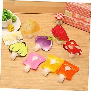 8pcs Emulsion Bottle Refillable Bottles Subpackaging Bottle Silicone Bottles Travel Empty Bottle Cartoon Bottle