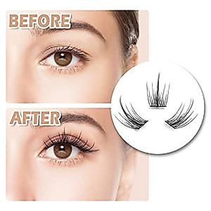 FinyDreamy DIY Eyelash Extension Lashes Clusters Spikes Style D Curl 48 Individual Clusters Lashes Reusable Artificial False Eyelash For Authentic Eyelash Extension Look (16mm)