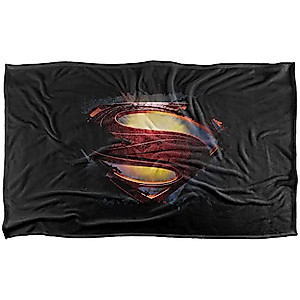 Superman Man of Steel Grungy Shield Silky Touch Super Soft Throw Blanket 36" x 58",Grungy Shield