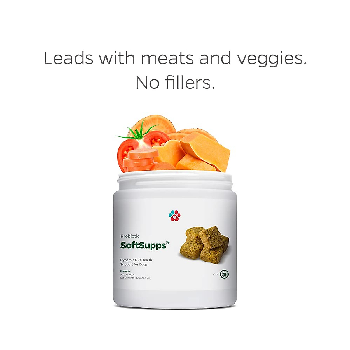 Pet Parents® Probiotic SoftSupps® Digestive Enzymes for Dogs, Probiotics for Dogs with Pumpkin for Dogs & Dog Digestive Enzymes, Anti Diarrhea for Dogs, 90ct Canine Probiotic Chews for Dogs