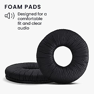 kwmobile Replacement Ear Pads Compatible with Sony MDR-ZX100/ZX110/ZX300/V150 - Earpads Set for Headphones - Black