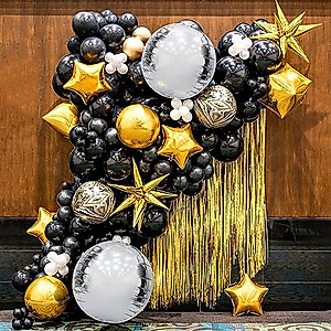 RUBFAC Silver Balloons 22 Inch, 6pcs 4D Round 360 Silver Chrome Balloon Silver Foil Balloon for Bachelorette Party Decorations, Silver Metallic Balloons for Baby Shower, Birthday and More