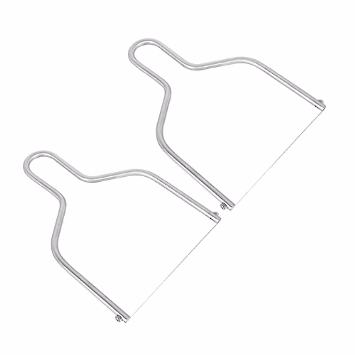 PRETYZOOM 2pcs Goose Liver Splitter Butter Steel Slicing Cutter Bread Cheese Wire Cheese Slicer for Cheese Butter Cheese Peeler Cheese Spatula Cheese Grater Handheld Stainless Steel Silver