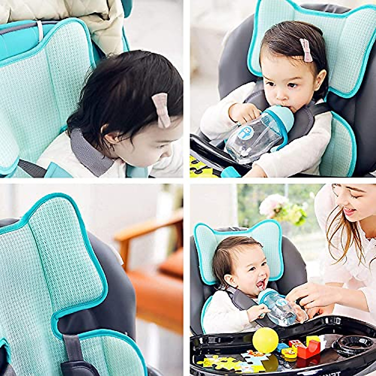 Universal Baby Stroller Liner 3D Mesh Cool Seat Pad Mat Breathable Pram Pushchair Car Seat Cushion Insert Thicken Sponged Baby Body Support Cushion Pad Mattress for Stroller, Baby Chair & Car Seat