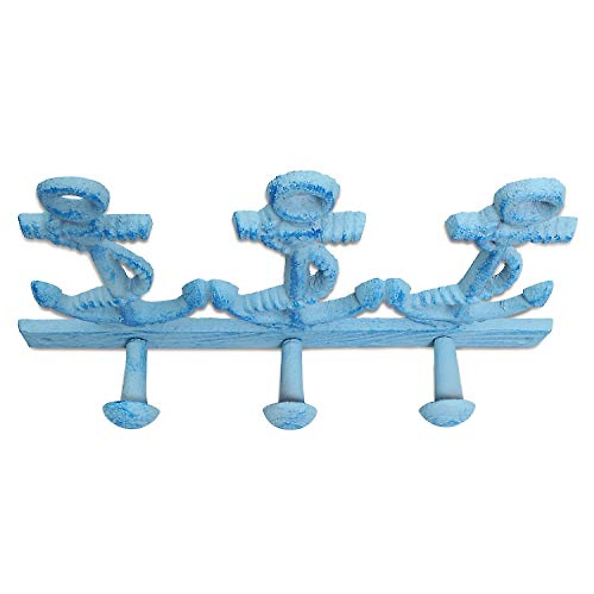 Basic Fundamentals Cast Iron Nautical Anchors Wall Rack with 3 Hooks