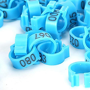 01 Bird Foot Clip, Easy to and Use Poultry Leg Rings and Light Weight Bird Leg Bands for Homing Pigeons for Outdoor(Blue)