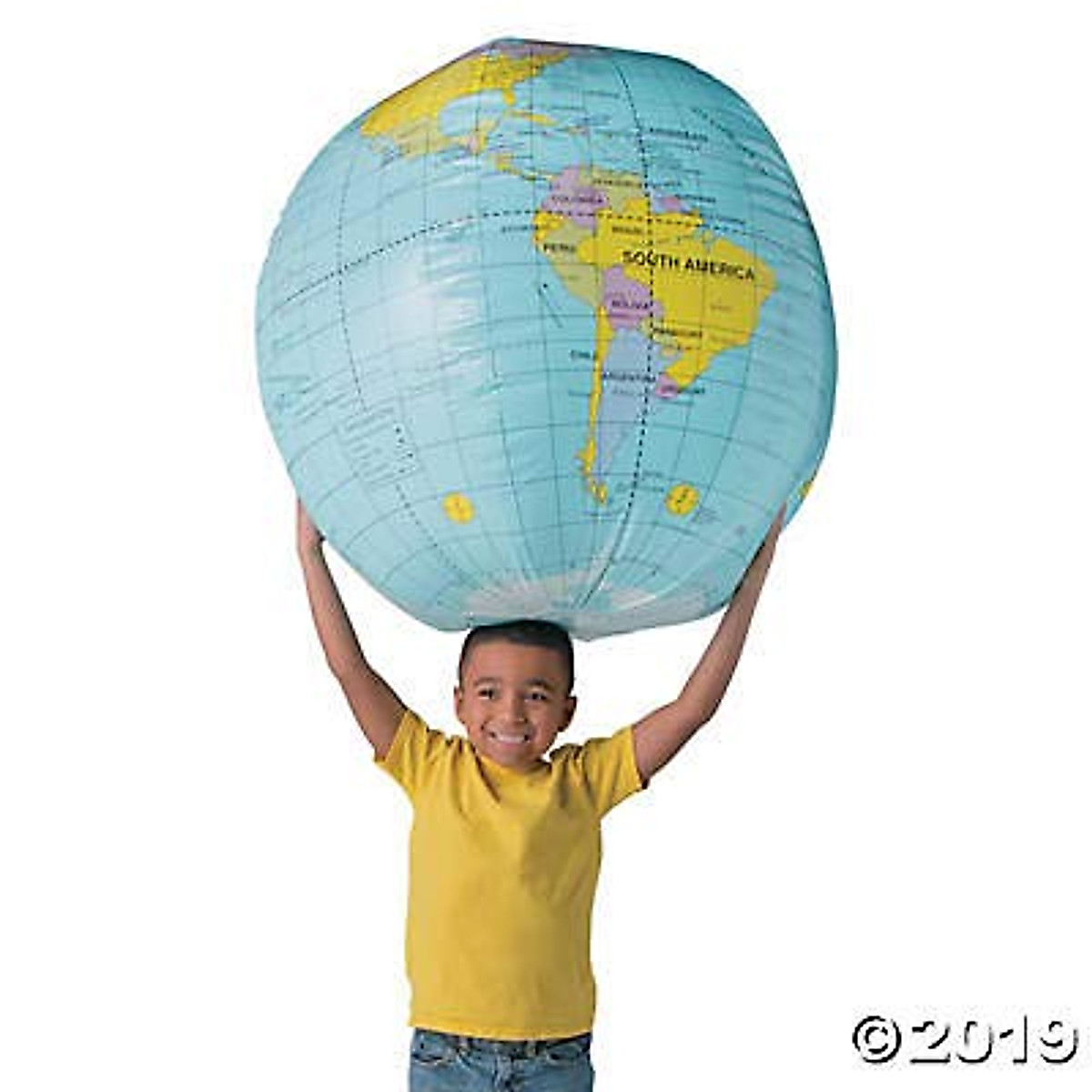 Fun Express Big Globe Beach Inflatables Beach Balls - VBS Vacation Bible School Supplies/Decor