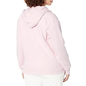Hanes Women's EcoSmart Full-Zip Hoodie Sweatshirt, Pale Pink, Large