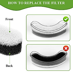 Cepheus 8 Pack Pet Fountain Filters Replacement for Cat Water Fountain, Dog Drinking Dispenser Cat Fountain Filters with 3 Filtration System