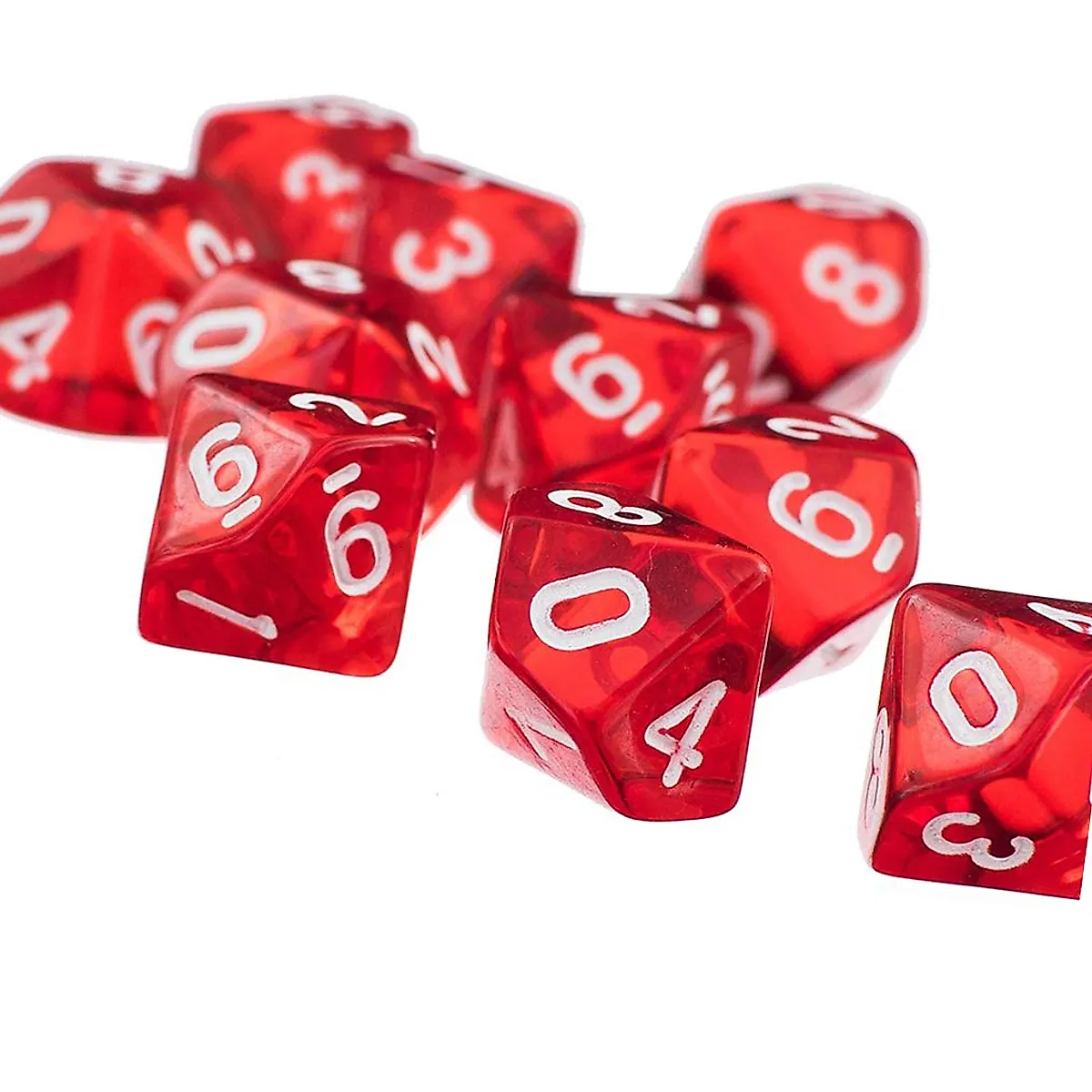 Yiotfandoll 60PCS Polyhedral Dice D10 Dice Game Dice for RPG MTG DND Dice Table Games Board Game (Color 1)
