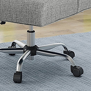 Great Deal Furniture Tucker Traditional Home Office Chair, Gray and Chrome