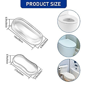 Toilet Seat Buffer, Pack of 20 Toilet Seat Bumpers, Toilet Seat Buffers Universal Replacement Bumpers, Toilet Seat Replacement Parts Buffers, Reduce Noise Gaps, for Families, Schools and Hospitals