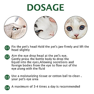 HXLYBD Dog Eye Drops, Cat & Dog Eye Wash Drops Remove Eye Tear Marks Dirt for Dogs & Cat, Gentle Eye Drops for Dogs and Cats Soothe Irritated Eyes Remove Eye Discharge, Dirt and Tear Stains