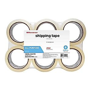 Office Depot Brand Packaging Tape, Multipurpose, 1.89"""" x 54.6 Yd., Clear, Pack Of 6 R