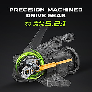 HANDING M1 Spinning Reel, Freshwater Fishing Reels Spinning, 9+1 Ball Bearings, 26.5LBs Max Drag, 5.2:1 Gear Ratio, Graphite Frame, CNC Aluminum Spool, 500 to 5000 Series, Handle Interchangeable