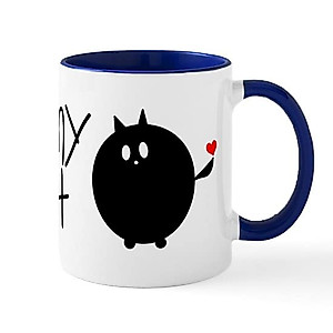 CafePress I Love My Fat Cat Mug Ceramic Coffee Mug, Tea Cup 11 oz