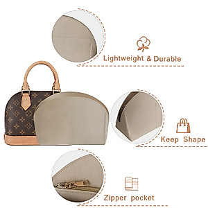 Soyizom Felt Purse Organizer Purse Insert Fits Alma BB PM Insert Tote Organizer for Women Purse Liner Purse in Purse (BB,Beige)