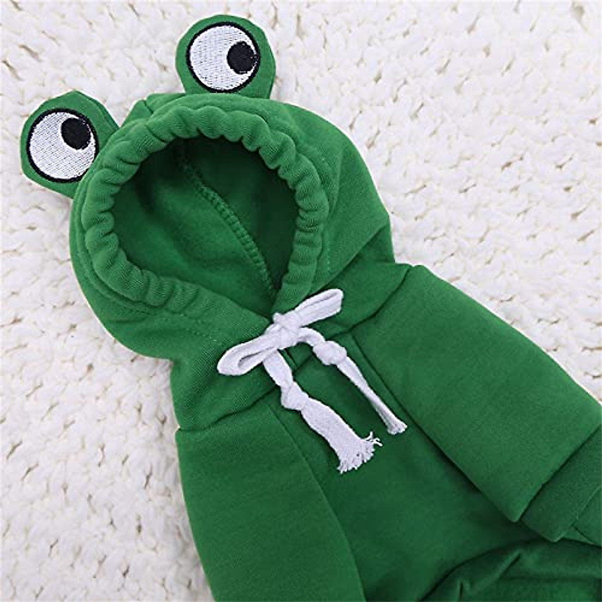 Dog Sweatshirts for Small Dogs Set Soft Fleece Vest Doggie Pullover Warm Jacket Love Velvet and Sweater Cats Two-Legged Pet Medium-Sized Pet Clothes (Small, Green)