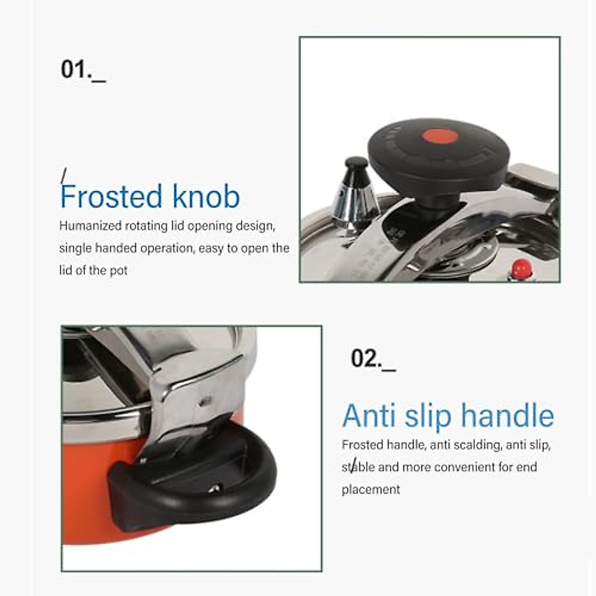 Stainless Steel Pressure Cooker, 2L Mini Pressure Canner with Safety Valve Multifunction Pressure Cookware for Gas Stoves, Induction Stoves, Electric Furnaces