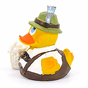 Octoberfest German Beer Rubber Duck Bath Toy | All Natural, Organic, Eco Friendly, Squeaker | Imported from Barcelona, Spain