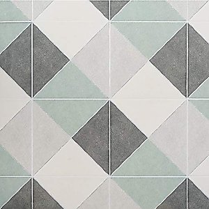 Anya Sage Diamond Square 9 in. x 9 in. Matte Porcelain Tile Sample