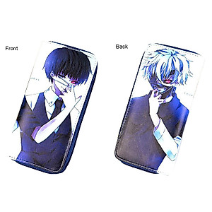WANHONGYUE Tokyo Ghoul Anime Wallet Zipper Long Clutch Bag Credit Card Holder Purse with Coin Pocket 5