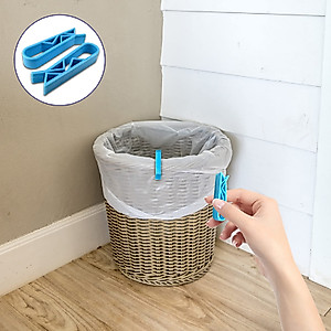 Qaxlry Garbage Bin Clip, 10PCS Trash Can Waste Basket Garbage Bin Clamp, Garbage Rubbish Bag Clip，Anti-Slip Fixation Clip Holder.