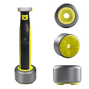 Shaver Razor stand Philips Norelco One Blade QP2520 & QP2630,Aluminum Alloy Men's Shaving Stand Bathroom Sink, Desk, Counter, Dresser, or Travel (Gray+Green), Green+Black,Silver+Black,Gray+Green