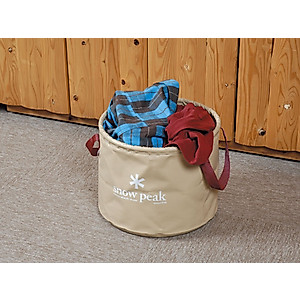 Snow Peak Camping Bucket Jumbo - Versatile Six Gallon Bucket - 14.5 x 10 in