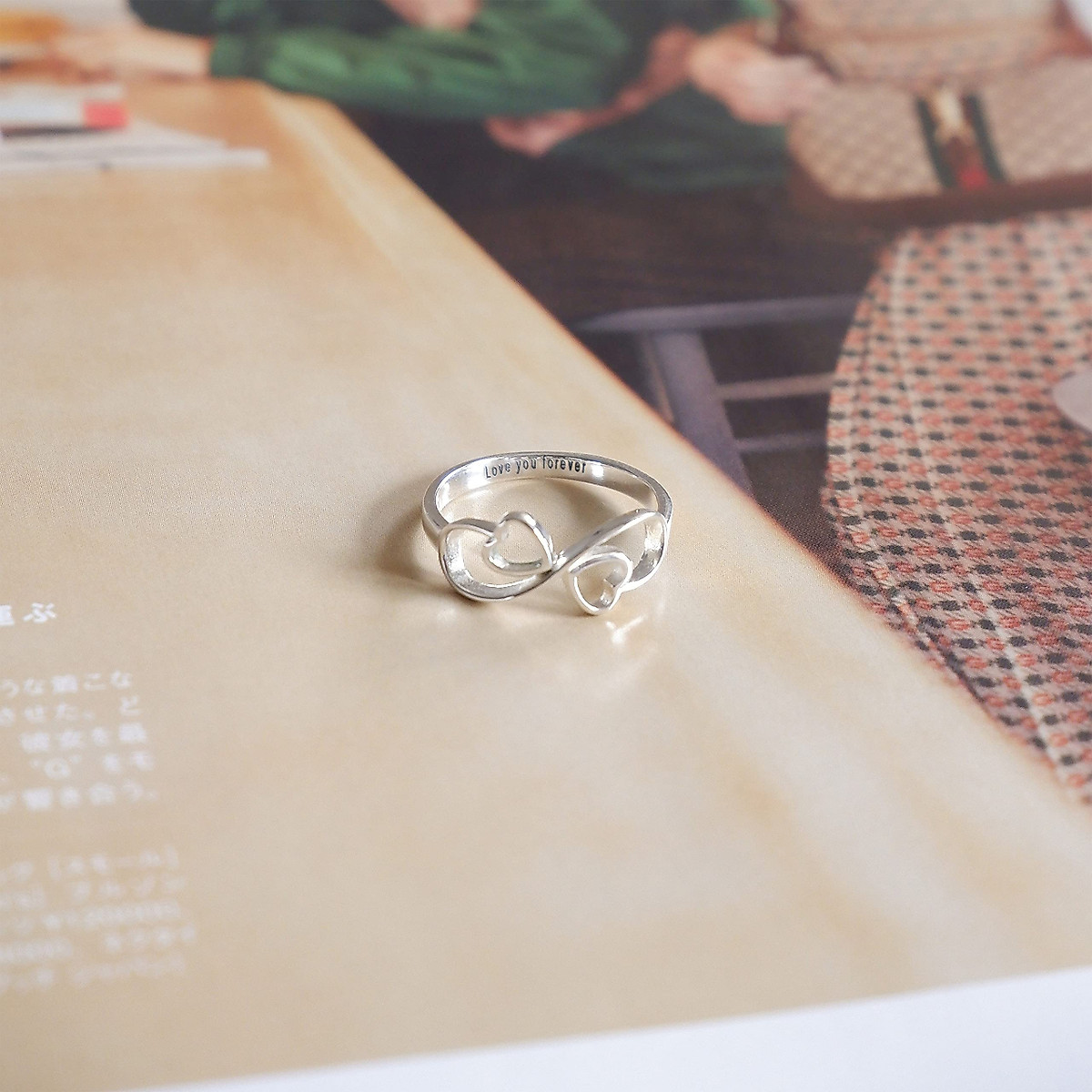 ROWAWA Mother's Ring, Mother's Daughter's Ring, Women's Friendship, Best Friend, Best Friend, Sister's Mother Promises to Women, Her Personalized Carved Custom Name, Sterling Silver