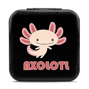 Cute Axolotls Game Card Case Shockproof Storage Box Carrying Case with 12 Slots Card for Switch