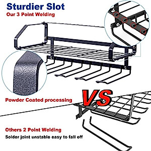 Bi Fang Power Tool Organizer, Storage Rack for Garage Organization, Wall Mount Cordless Drill Holder and Battery Shelf, Tools Shelves with Charging Station