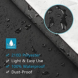 iCOVER Patio Chair Cover, 210D Lightweight Waterproof Cover For Deep Seat Armchair Lounge, Buckles Drawstring Design