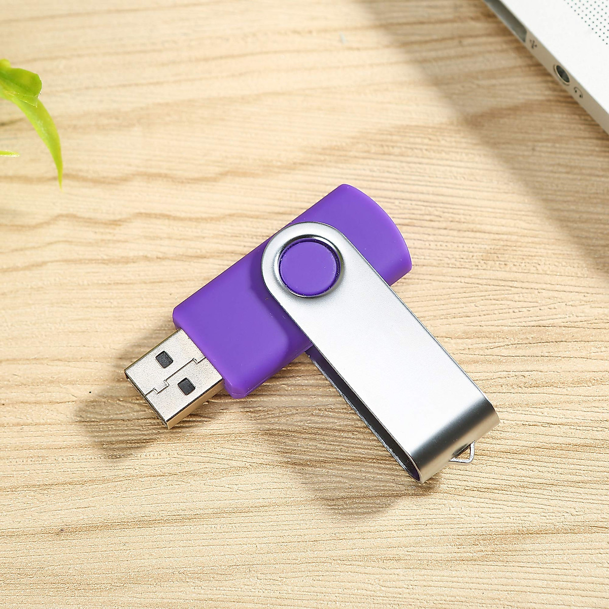 8GB Flash Drives 5 Pack, Alihelan USB Flash Drive USB 2.0 Thumb Drive Swivel Memory Stick U Disk Jump Drive Zip Drive with Led Indicator (5 Mixed Colors: Black Red Purple Yellow White, 8G)