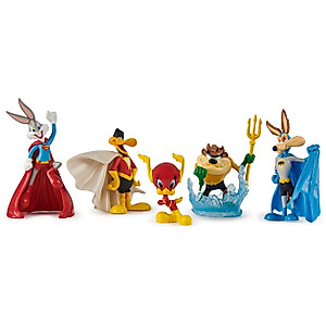 DC Comics, Looney Tunes Mash-Up Pack, Limited Edition WB 100 Yrs Anniversary, 5 Looney Tunes x DC Figures, 4-Inch Superhero Kids Toys for Boys & Girls